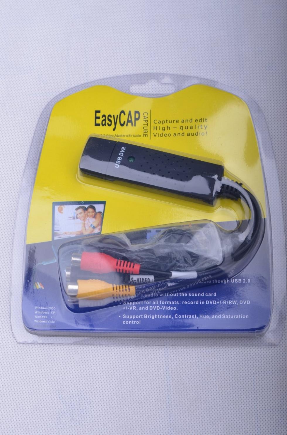 Купить USB 2.0 easycap dc60 tv dvd vhs видео захвата easy cap адаптер карты аудио av МММ карты ...