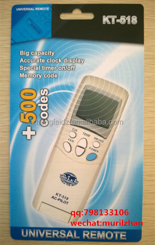 UVR0334 UNIV KT-518 A/C PILOT - Universal Remote with 500 Codes