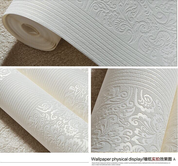 Купить 10031# белые вертикальные полосы, стекаются 3d papel de Пареде ...