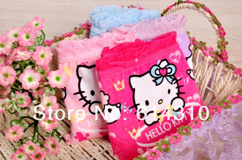 Купить 24pcs/много hello kitty трусики хлопок белье брюки короткие ...