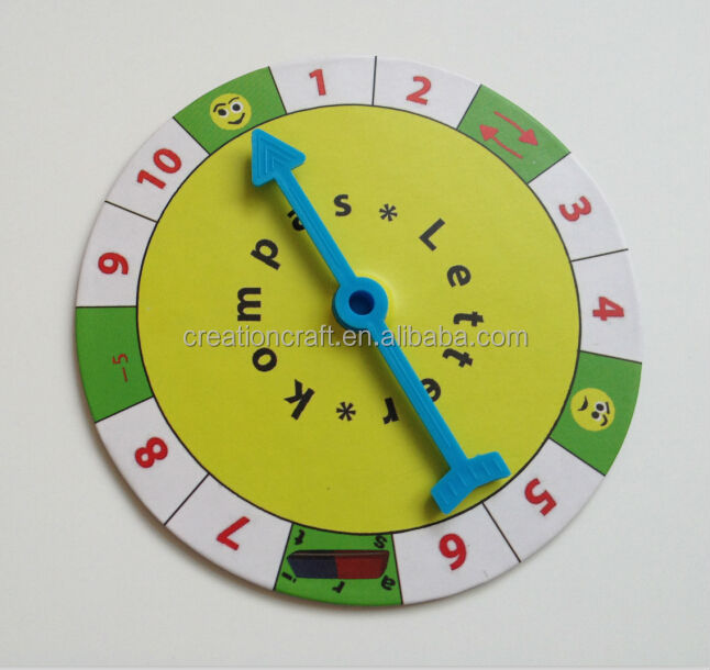 Customized Circle Game Board with Cardboard Spinner