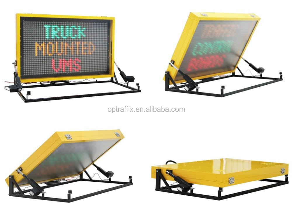 Portable Changeable LED Traffic VMS Sign Board Truck Mounted