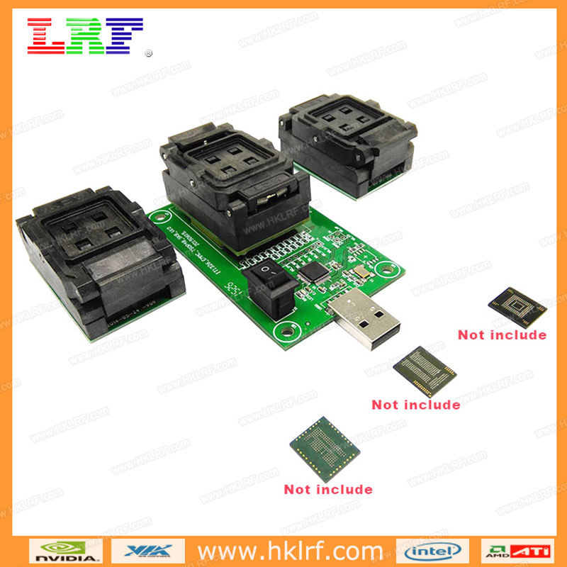 Emmc Emcp Test Socket 3 In1 Usb Adapter For Bga153 Bga169 Bga162 Bga186