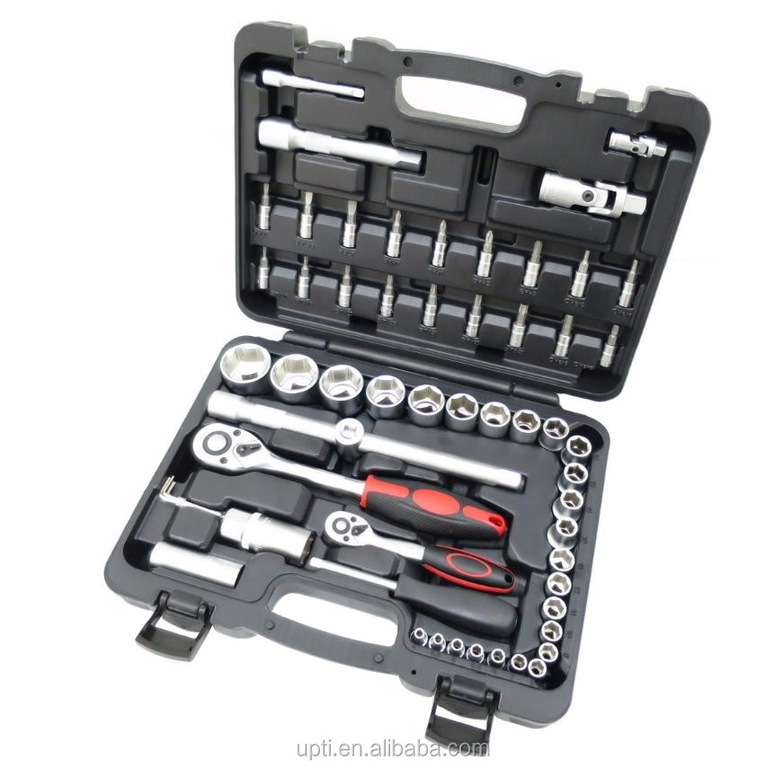 Taiwan Made Professional 58pcs 1/2" Dr. Socket Set High Quality Hand Tool Set Including Wrenches ...